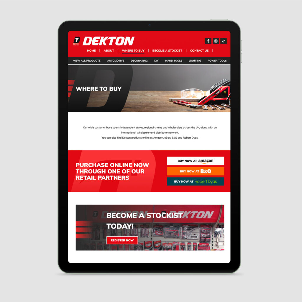 Dekton Tools Brand Website — Case Study — Sequel Agency