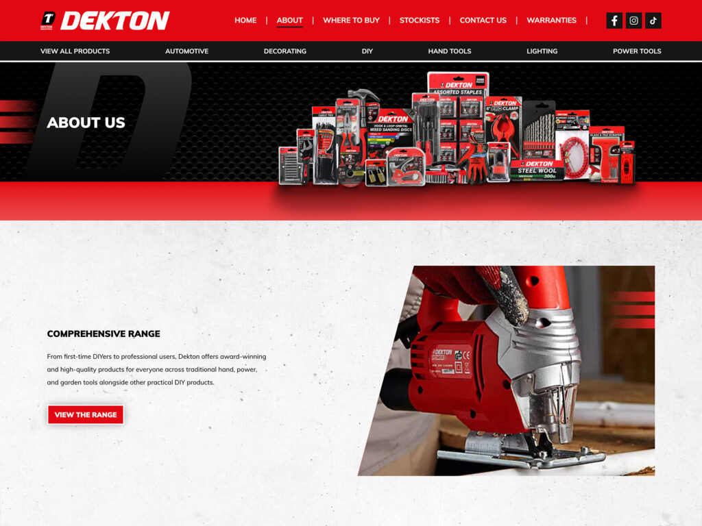 Dekton Tools Brand Website — Case Study — Sequel Agency