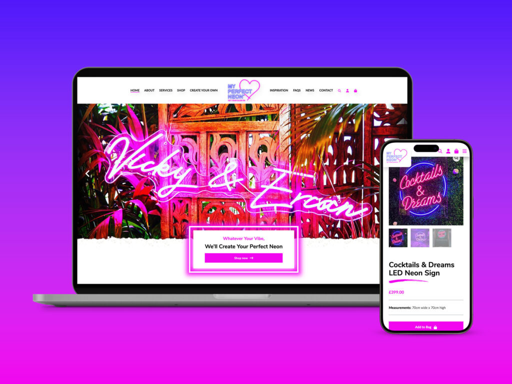 My Perfect Neon Website Transformation — Case Study — Sequel Agency
